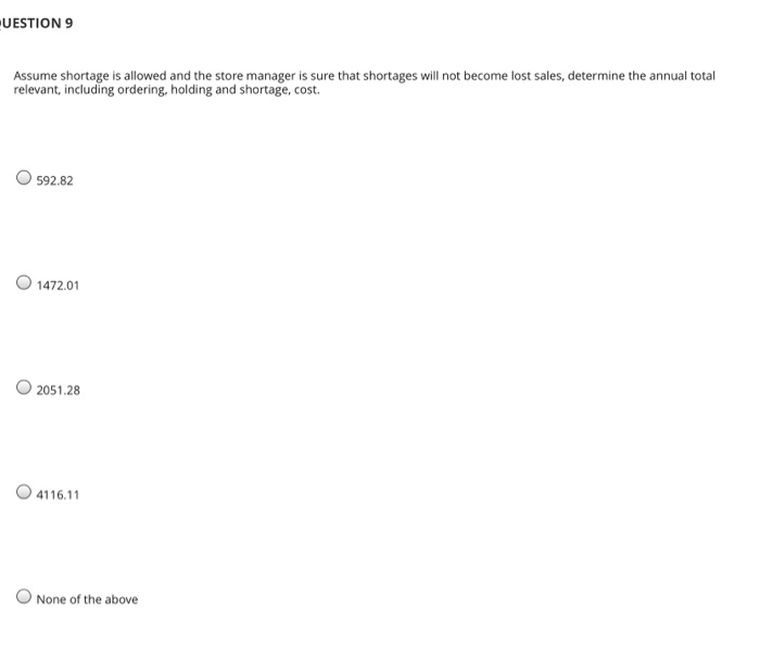 Solved Use the following scenario and data for all questions | Chegg.com
