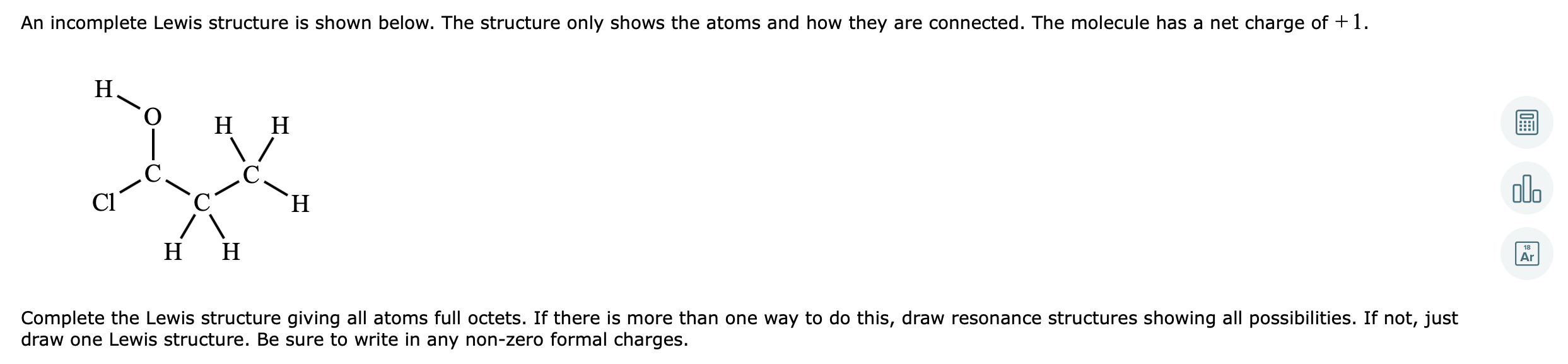 Solved An incomplete Lewis structure is shown below. The | Chegg.com