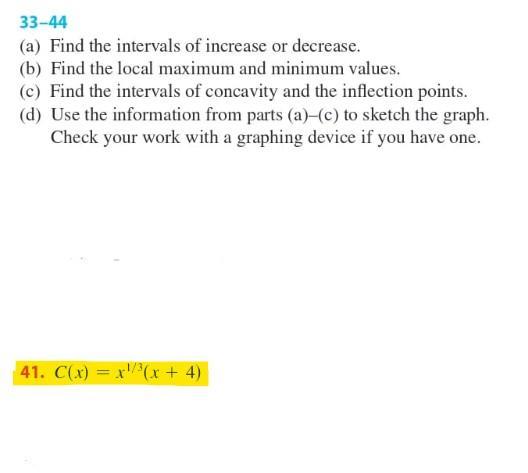 Solved 33-44 (a) Find the intervals of increase or decrease. | Chegg.com