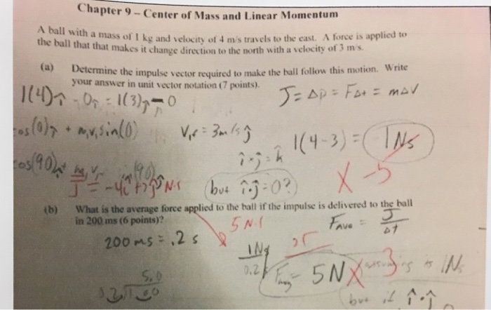 Solved Chapter 9-Center of Mass and Linear Momentum A ball | Chegg.com