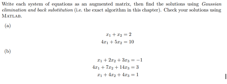 Solved Write each system of equations as an augmented | Chegg.com