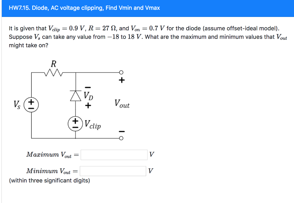 Solved HW713. Diode, 2 diodes, Find operating point Assume | Chegg.com