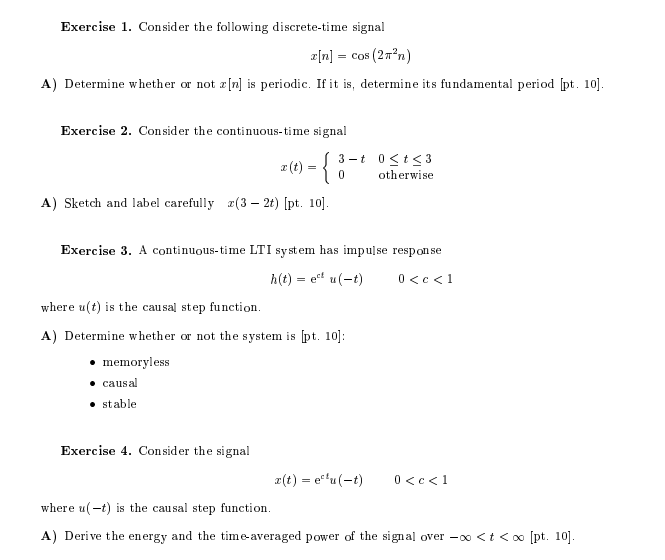 Solved Exercise 1. Consider the following discrete-time | Chegg.com