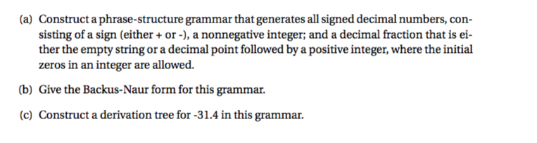 Solved (a) Construct a phrase-structure grammar that | Chegg.com