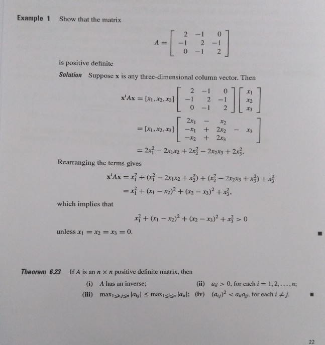 Solved Example 1 Show that the matrix A=1-1 2-1 0 -1 2 is | Chegg.com