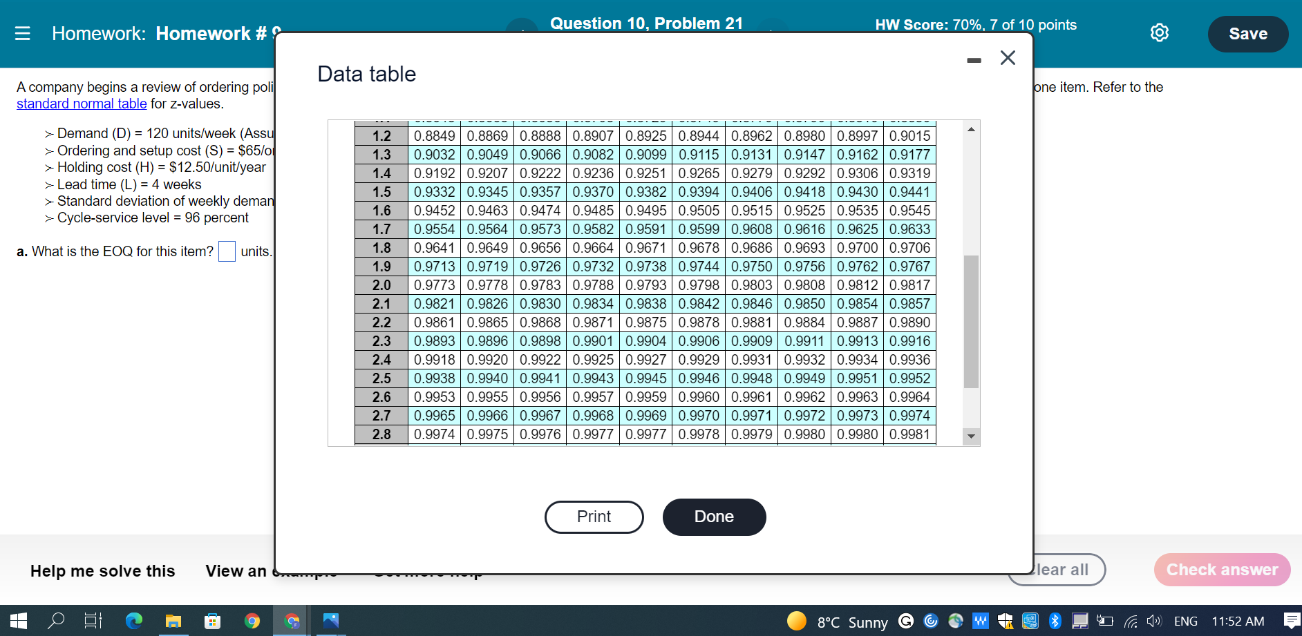 Solved = Homework: Homework #9 Question 10, Problem 21 Part | Chegg.com