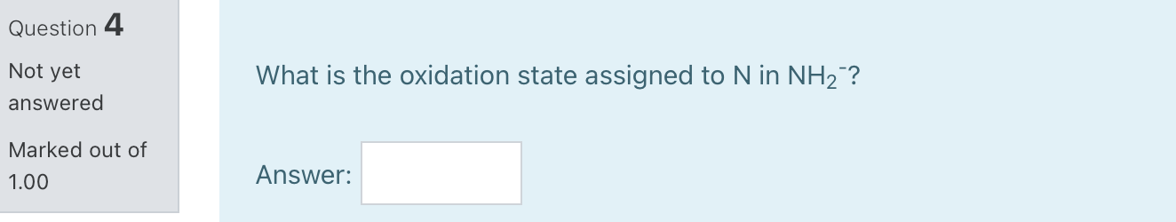 Solved Question 2 What is the oxidation state assigned to Cr | Chegg.com