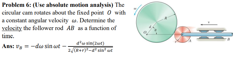 Solved Problem 6: (Use absolute motion analysis) The | Chegg.com Solved Problem 6: (Use absolute motion analysis) The | Chegg.com