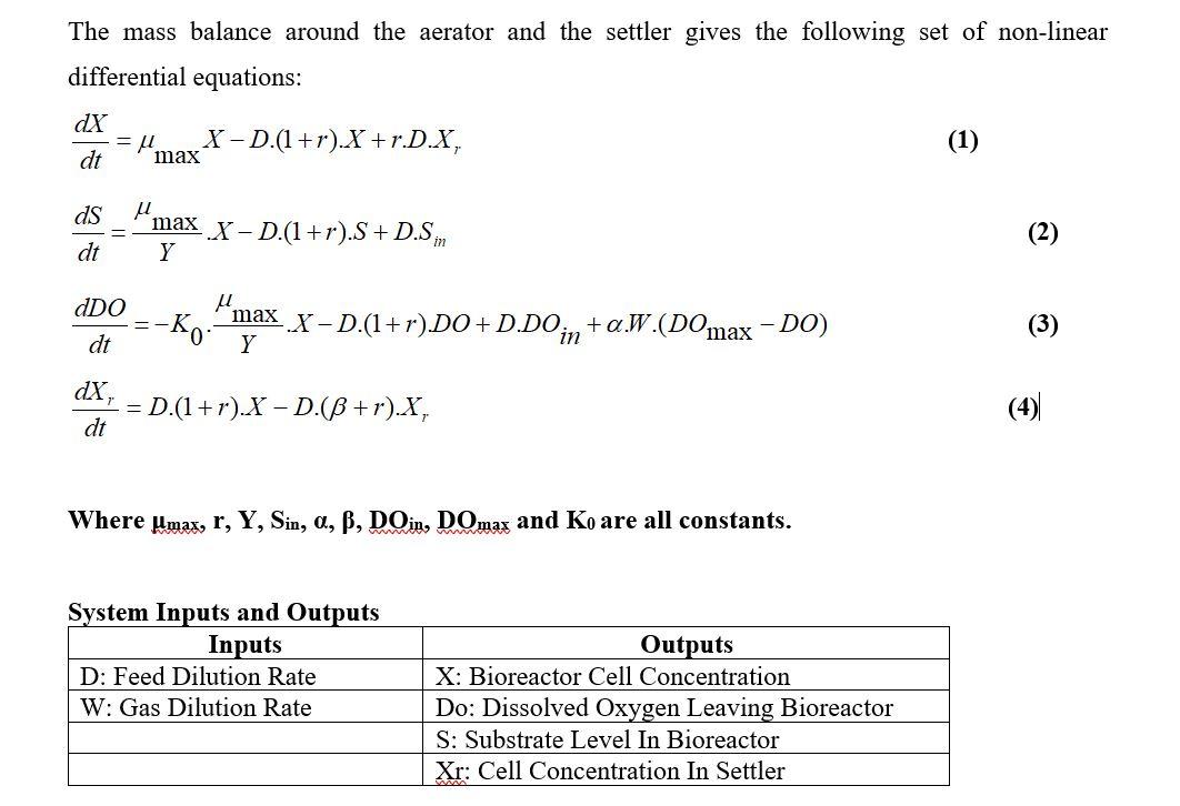 Influent X Do S 1 R D Effluent Aerated Bioreactor