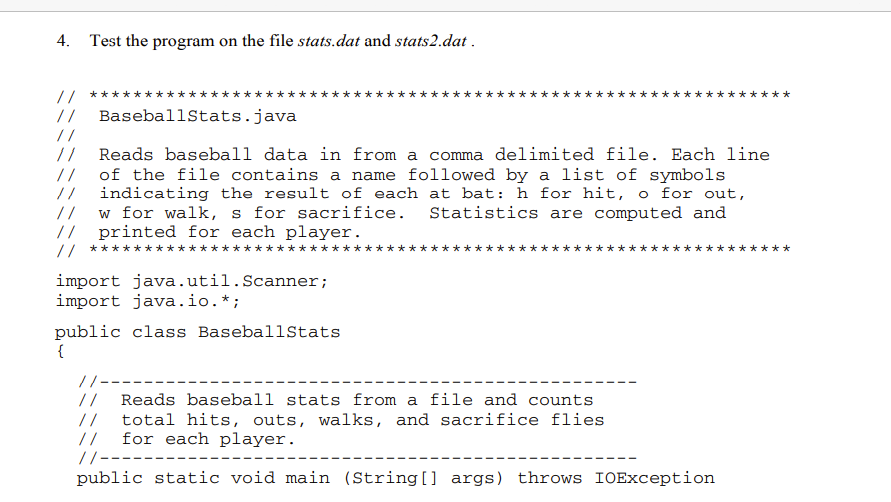 Solved Baseball Statistics The local Kids' League coach | Chegg.com