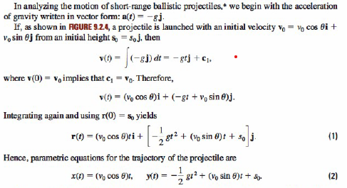 Solved In analyzing the motion of short-range ballistic | Chegg.com