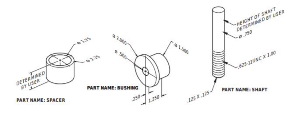Solved Using NX Unigraphics, generate 3D modeling parts [No | Chegg.com