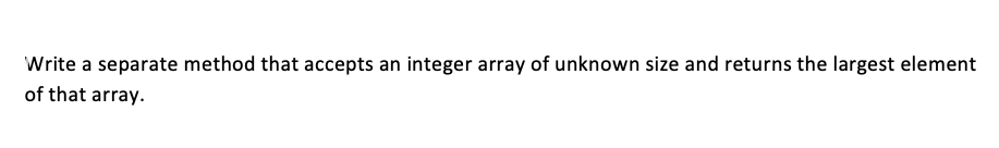 Solved Write A Separate Method That Accepts An Integer Array 7191