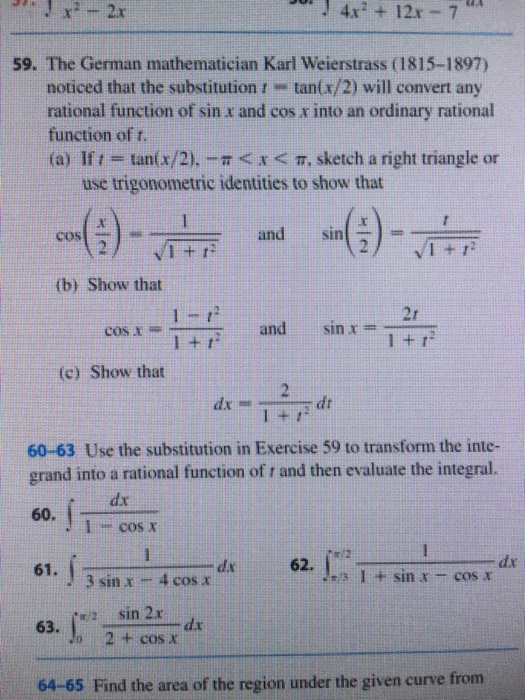 Solved 59. The German mathematician Karl Weierstrass | Chegg.com