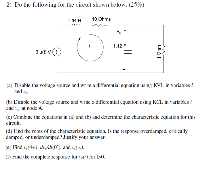Solved Circuit Analysis II Solve for every part. Show | Chegg.com