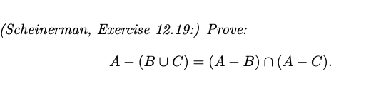 Solved Scheinerman Exercise 12 19 Prove