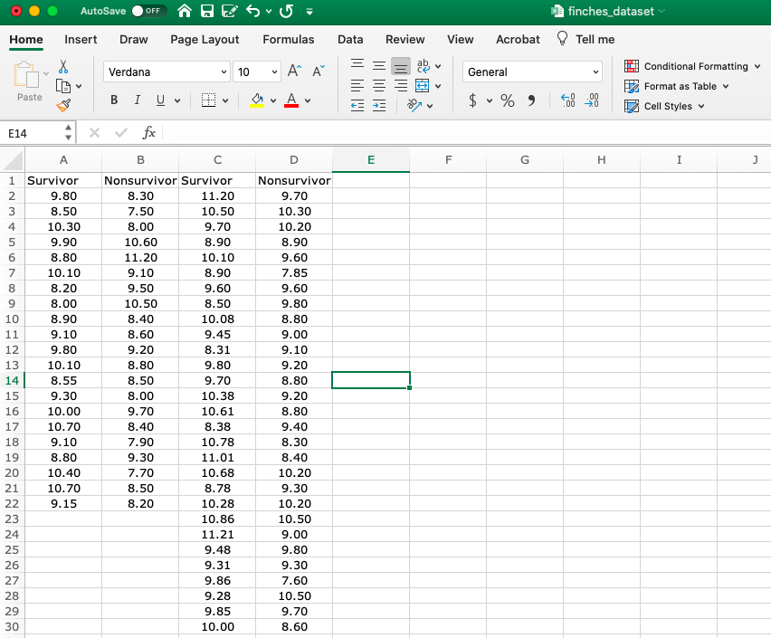 Solved AutoSave OFF Home Insert Draw Page Layout Formulas | Chegg.com