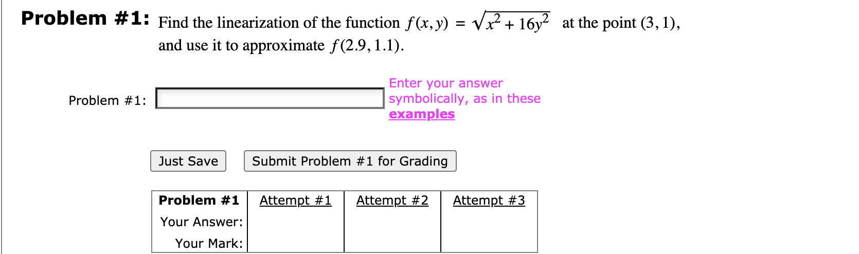Solved Problem #1: Find the linearization of the function | Chegg.com