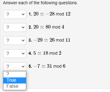 Solved Answer each of the following questions. 1. | Chegg.com