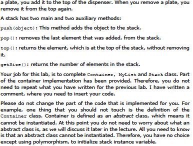 Solved package Lab6; public abstract class Container { // | Chegg.com