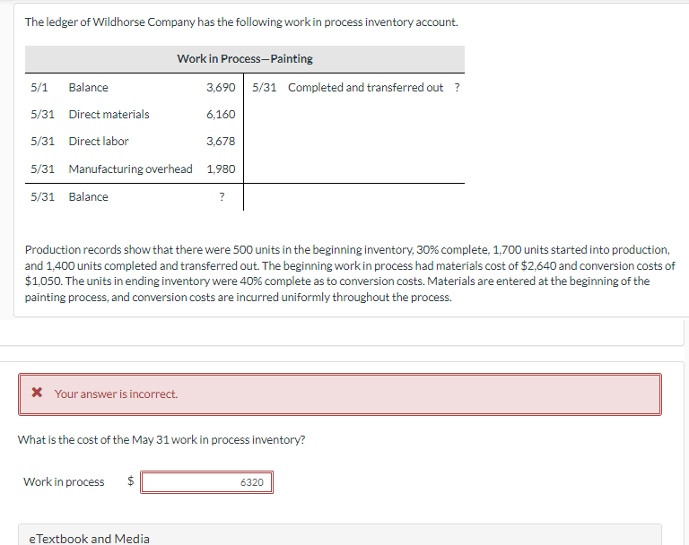 Solved The ledger of Wildhorse Company has the following | Chegg.com