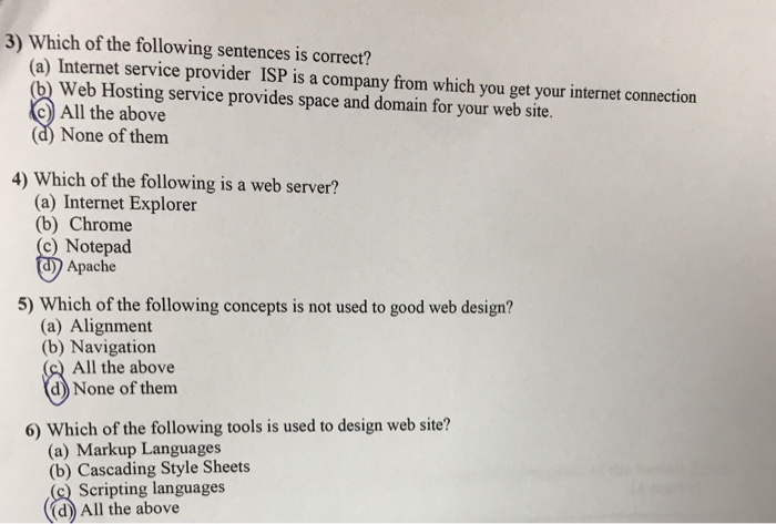 Solved 3) Which of the following sentences is correct? (a) | Chegg.com