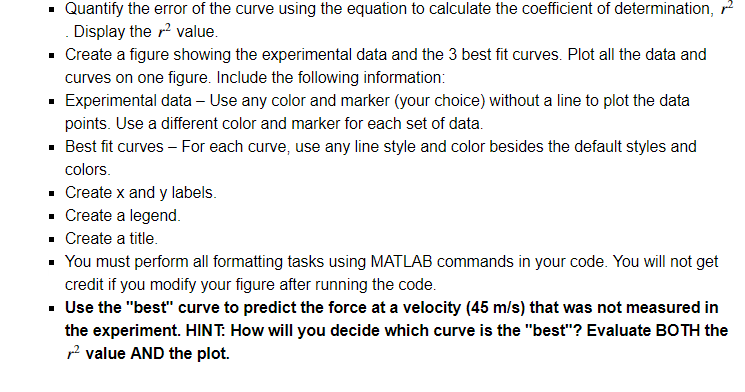 Solved 50 Goal: Determine the type of best fit curve that | Chegg.com