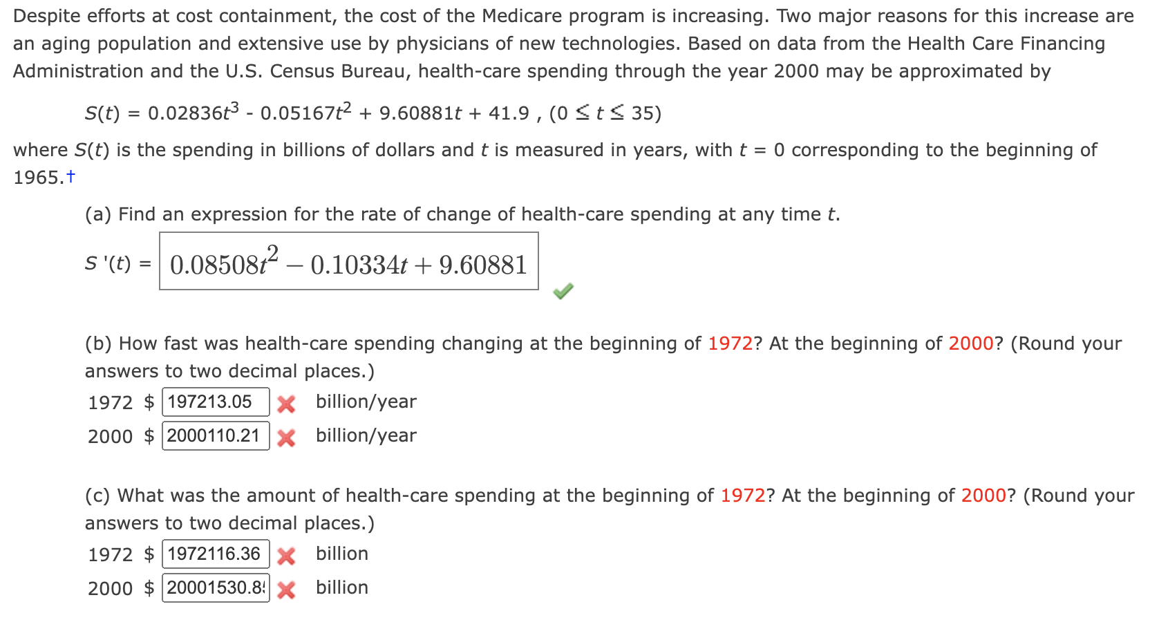 Solved Despite efforts at cost containment, the cost of the | Chegg.com