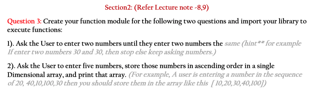 Solved Question 1 Create 2 D Array And Get Following Output 1091