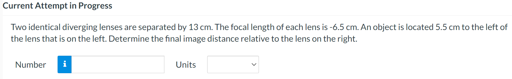 Solved Current Attempt in Progress Two identical diverging | Chegg.com