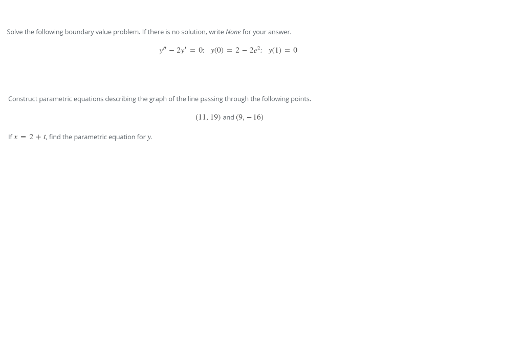 Solved Solve the following boundary value problem. If there | Chegg.com