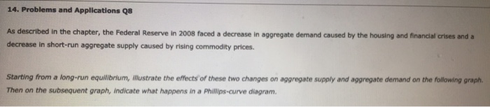 Solved 14. Problems and Applications Q8 As described in the | Chegg.com