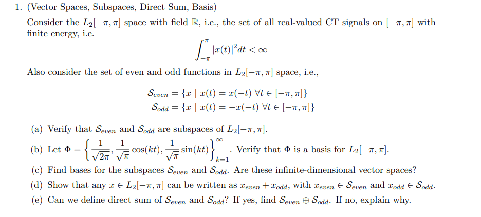 Solved PLEASE DO NOT USE CHATGPT,THANK YOU (Vector Spaces, | Chegg.com