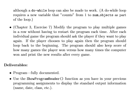 Solved Must be done in C++. I don't know what book it's from | Chegg.com