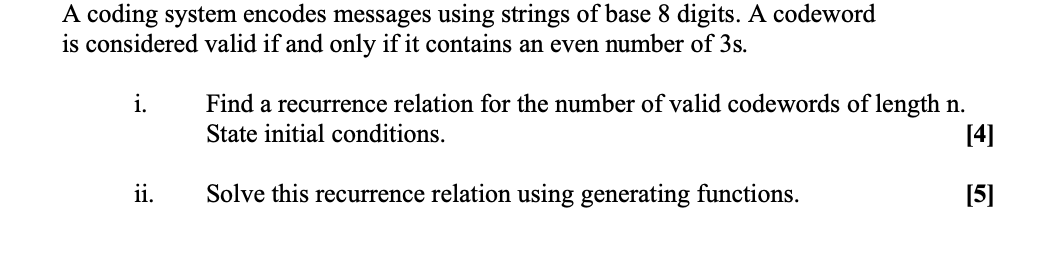 Solved A Coding System Encodes Messages Using Strings Of 5463