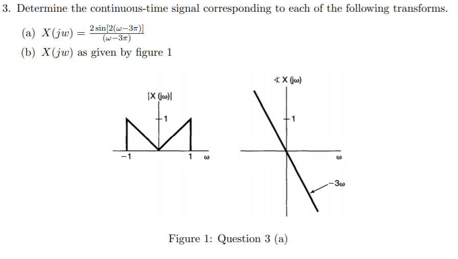 Solved 3. Determine the continuous-time signal corresponding | Chegg.com