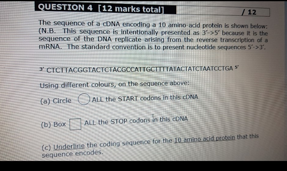 Solved QUESTION 4 [12 marks total] / 12 The sequence of a | Chegg.com