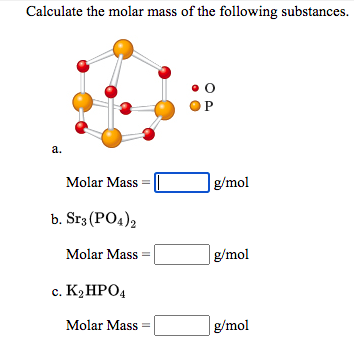 Solved Calculate the molar mass of the following substances. | Chegg.com