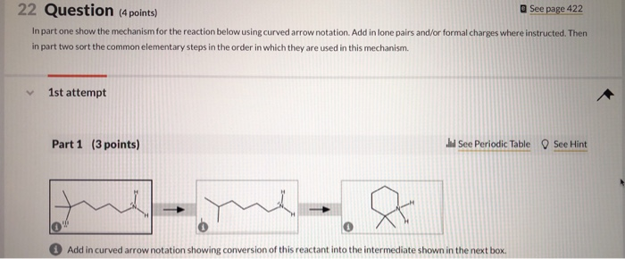 Solved 22 Question (4 points) a See page 422 In part one | Chegg.com