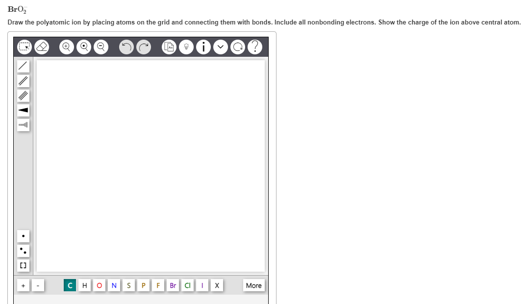 Solved Bro Draw the polyatomic ion by placing atoms on the | Chegg.com