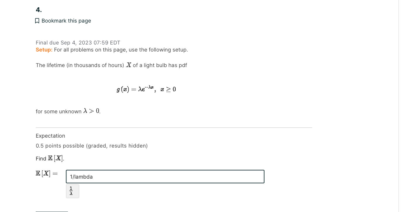 Solved 4. Ф Bookmark this page Final due Sep 4, 2023 07:59 | Chegg.com