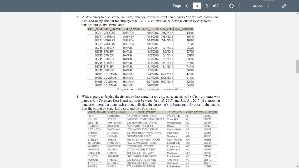 Solved The LargeCo database below stores data for a company | Chegg.com