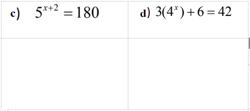 Solved c) 5*+2 = 180 d) 3(4*) + 6 = 42 | Chegg.com