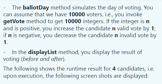 Solved Valid Vote 1- int valid 1..1 +ValidVote) + int | Chegg.com