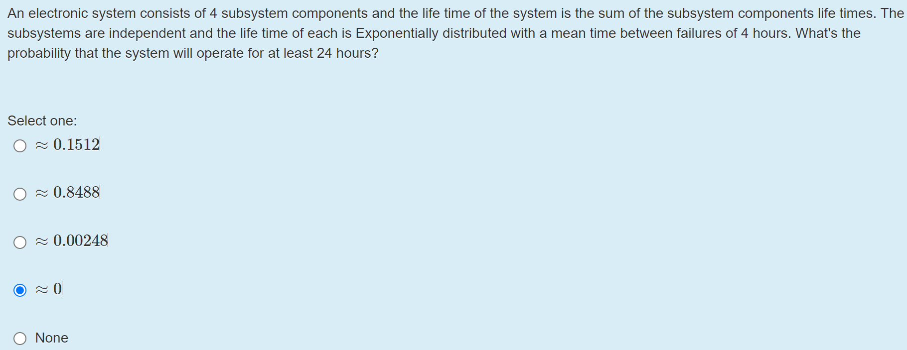 Solved An electronic system consists of 4 subsystem | Chegg.com