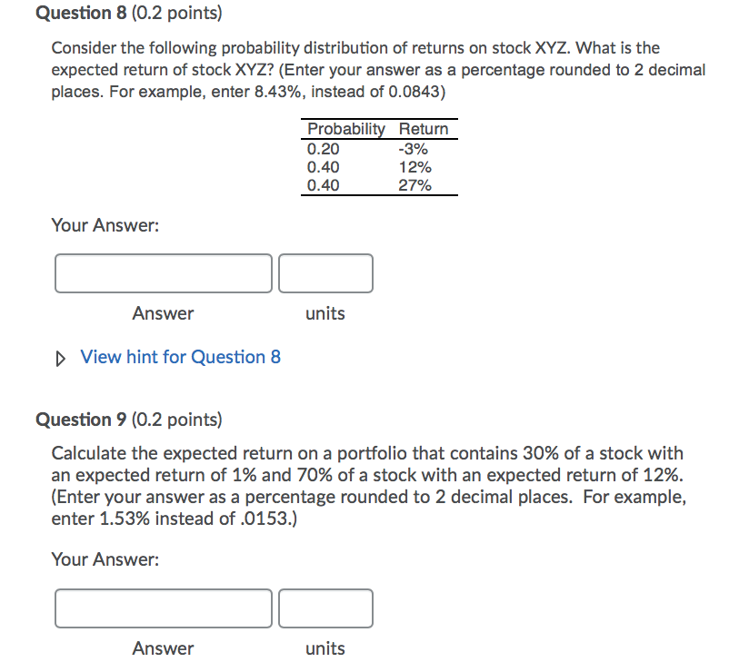 Solved Question 8 (0.2 points) Consider the following | Chegg.com