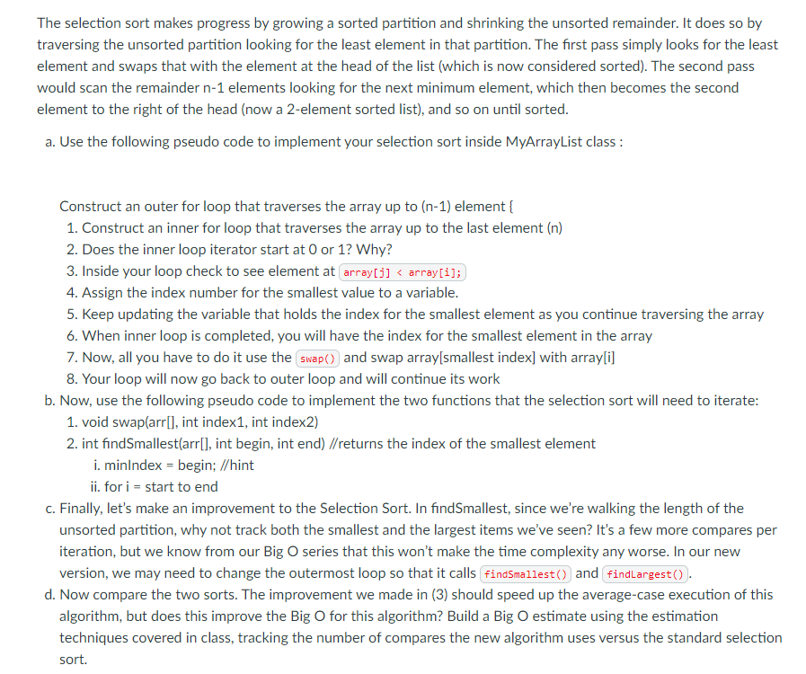 Solved MyArrayList class: import java.util.*; import | Chegg.com Solved MyArrayList class: import java.util.*; import | Chegg.com
