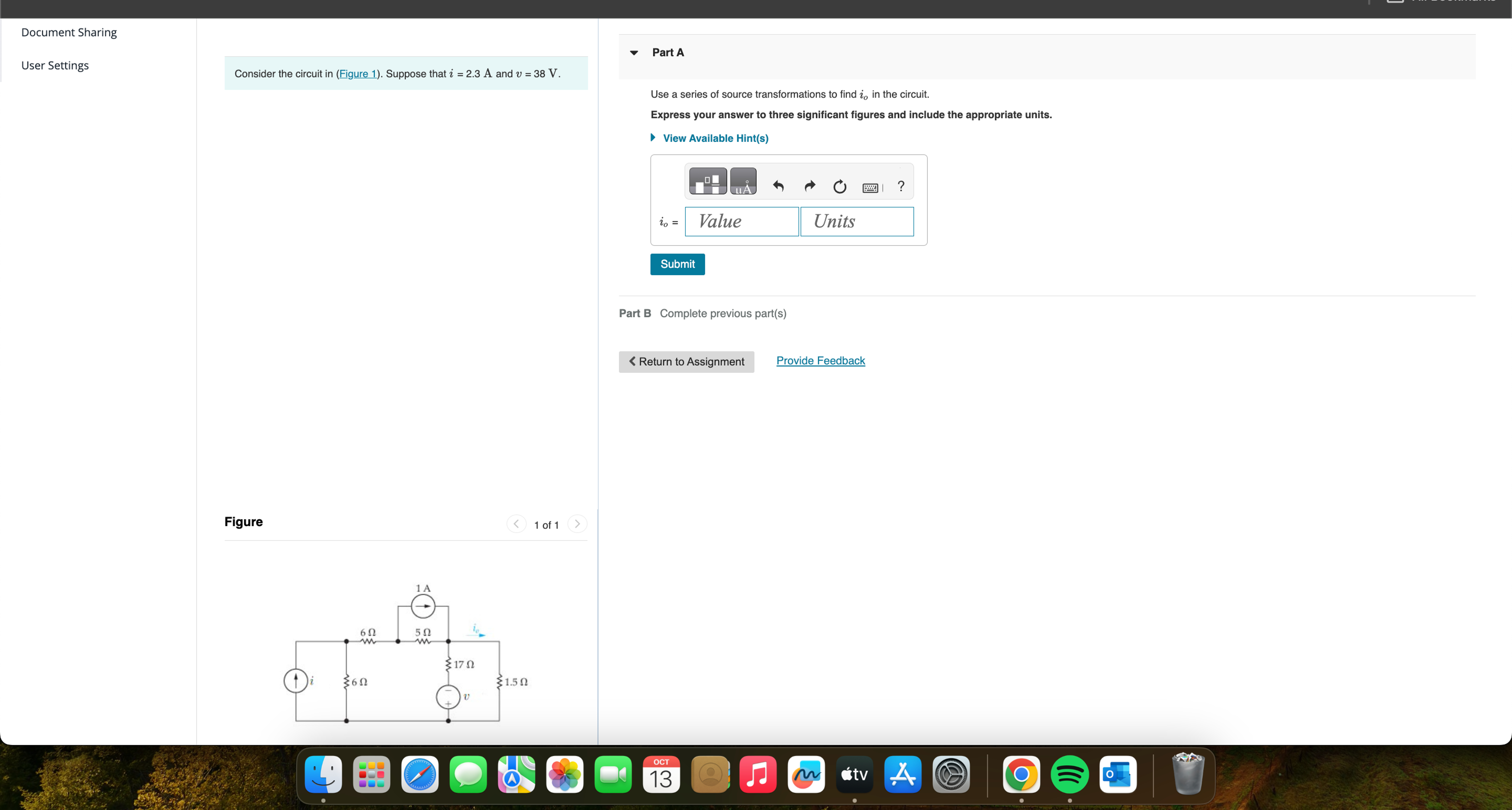 Solved Use a series of source transformations to find \( | Chegg.com
