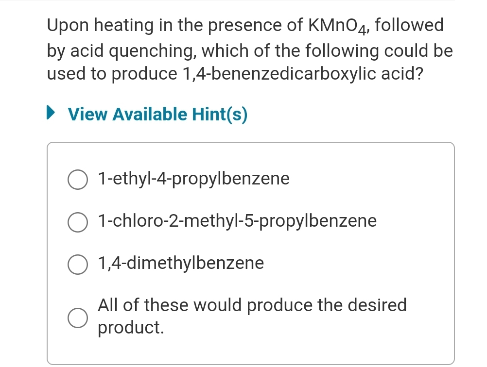 Solved Upon heating in the presence of \\( | Chegg.com