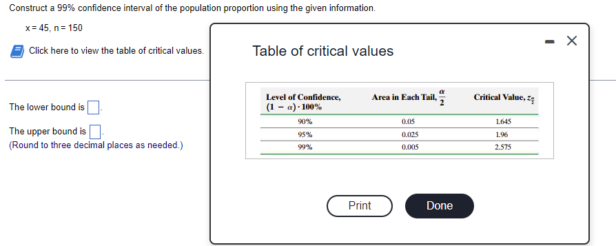 Solved Please answer correctly question 19F: Construct a 99% | Chegg.com